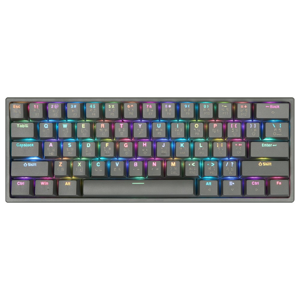 Tsunami Gaming Keyboard MK-61 Pro Cement Gray Blue Switch