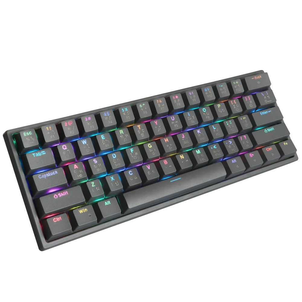 Tsunami Gaming Keyboard MK-61 Pro Cement Gray Blue Switch