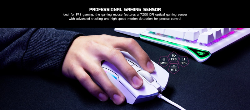 เมาส์เกมมิ่ง Nubwo Gaming Mouse X7S Black