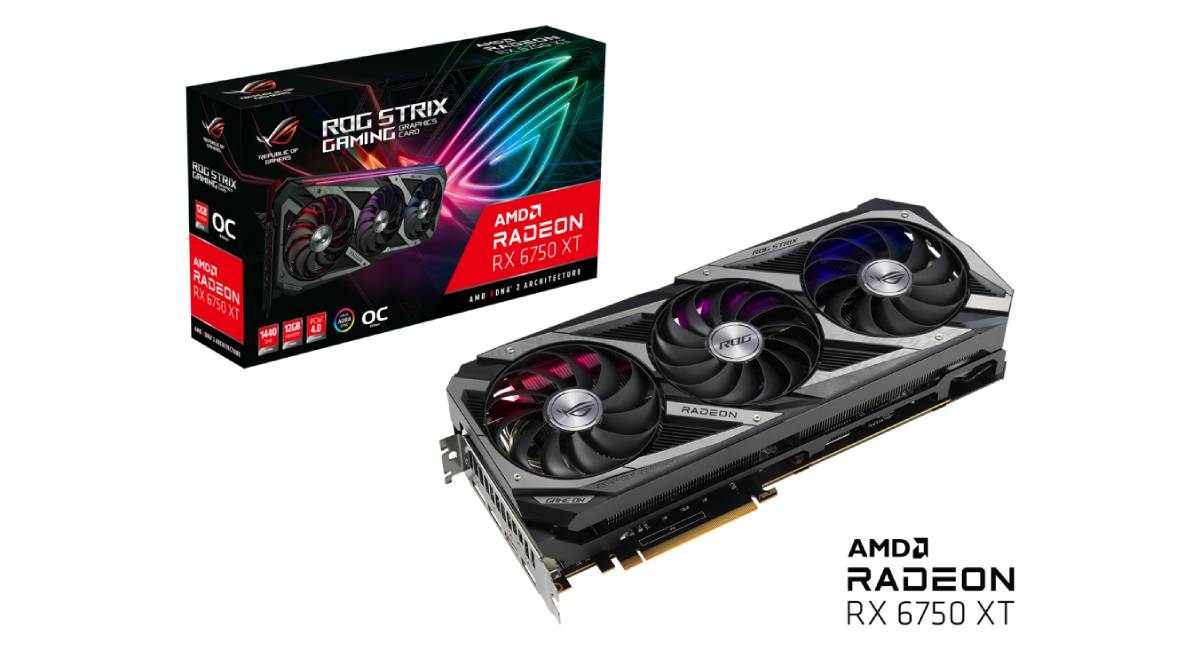 การ์ดจอ ASUS VGA ROG-STRIX-RX6750XT-O12G-GAMING 12GB GDDR6 192-bit