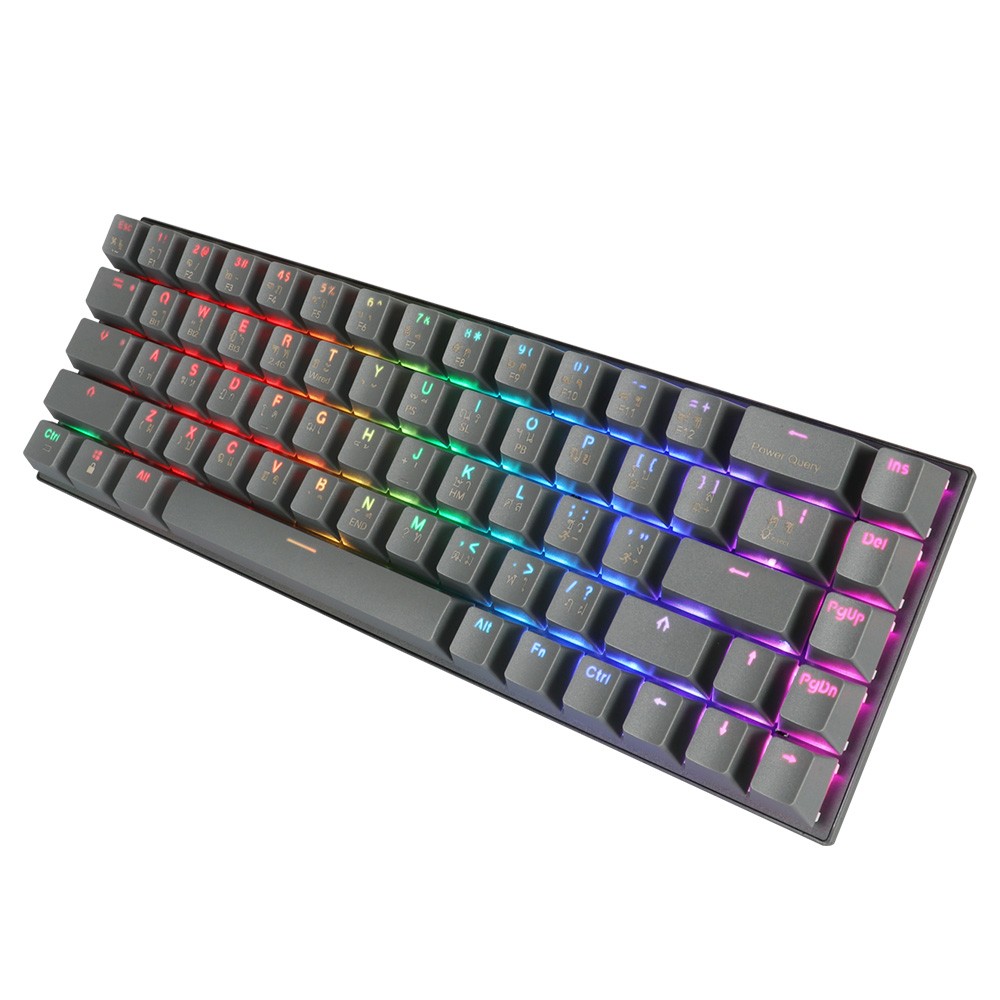 แป้นพิมพ์เกมมิ่ง Tsunami Gaming Keyboard MK-68 Max (Red Switch) สี ...