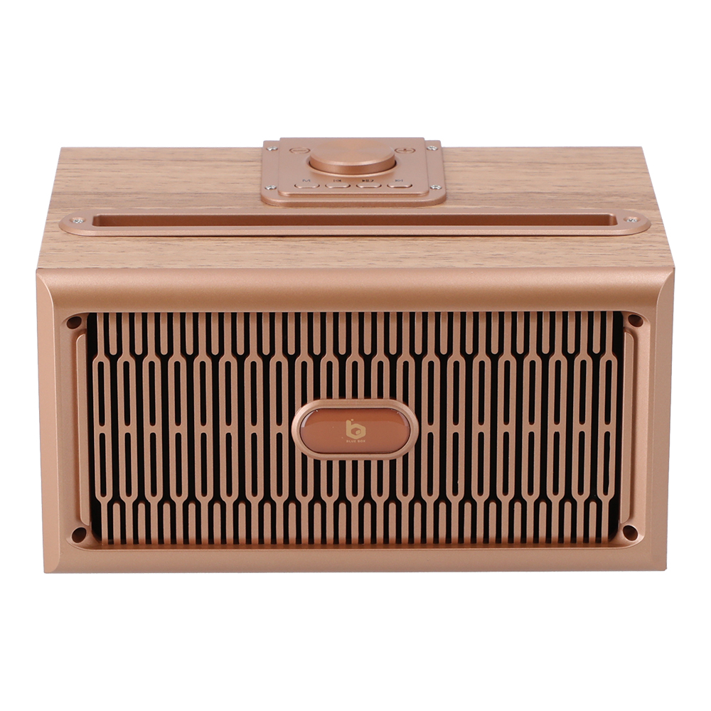 ลำโพงบลูทูธ Blue Box Bluetooth Speaker Light wood G2