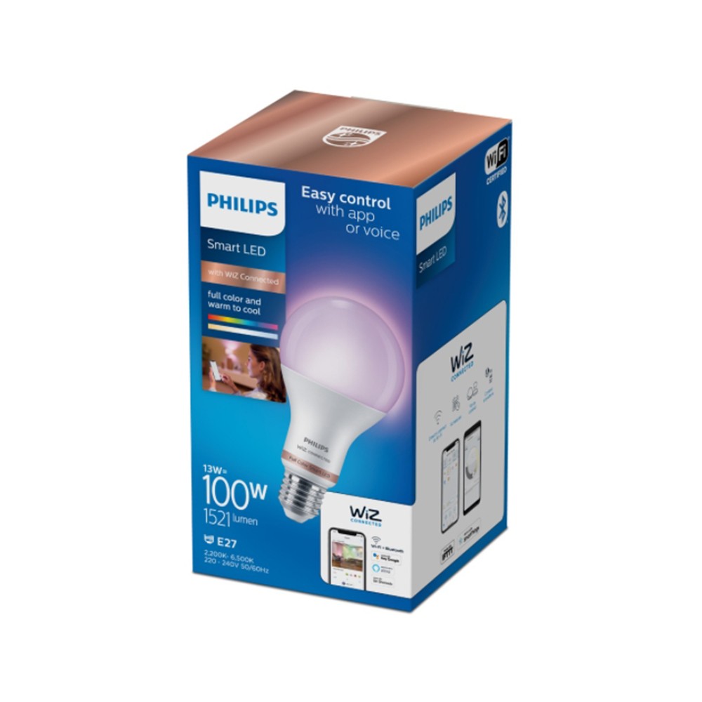 หลอดไฟเปลี่ยนสีอัจฉริยะ Philips WiZ Smart Bulb Tunable White 15W