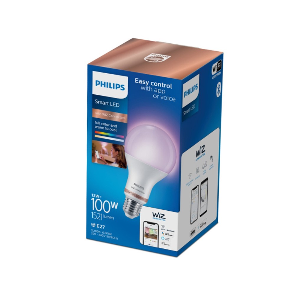 หลอดไฟเปลี่ยนสีอัจฉริยะ Philips WiZ Smart Bulb Tunable White 15W