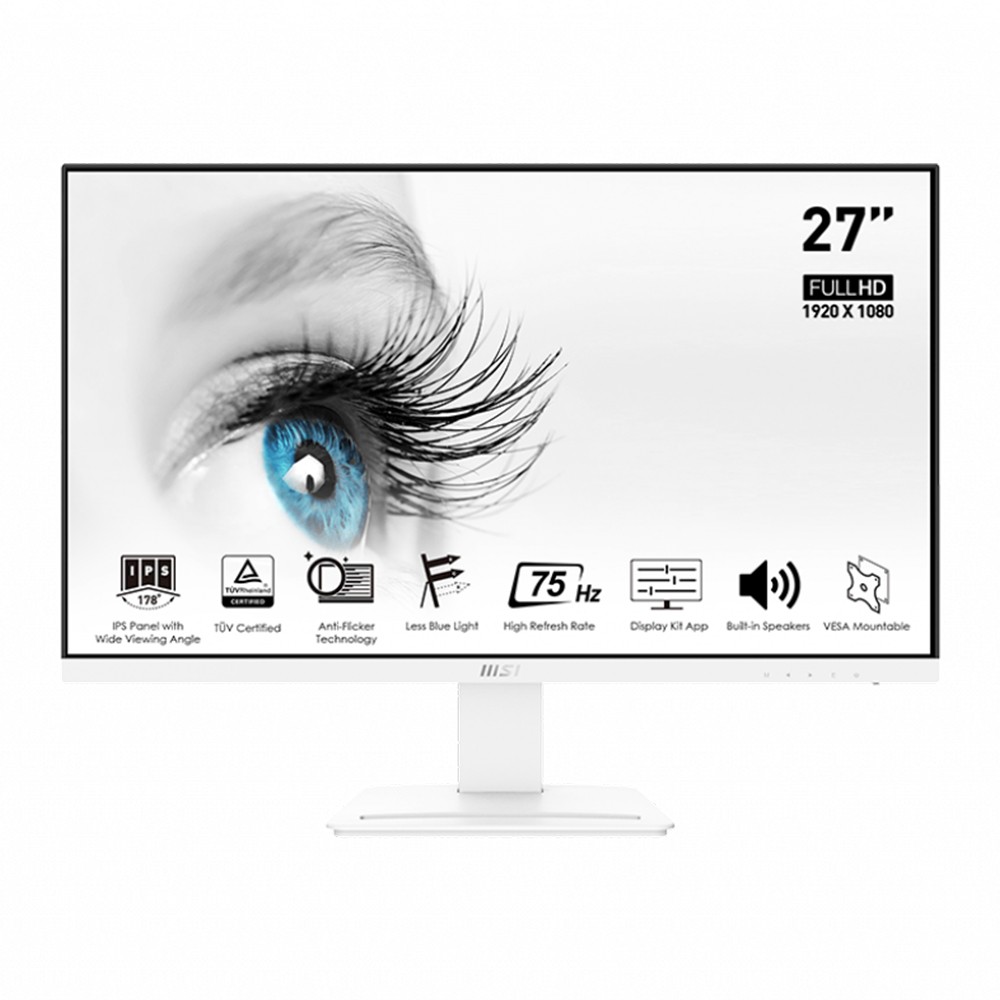 จอมอนิเตอร์ MSI MONITOR PRO MP273W IPS 75Hz White
