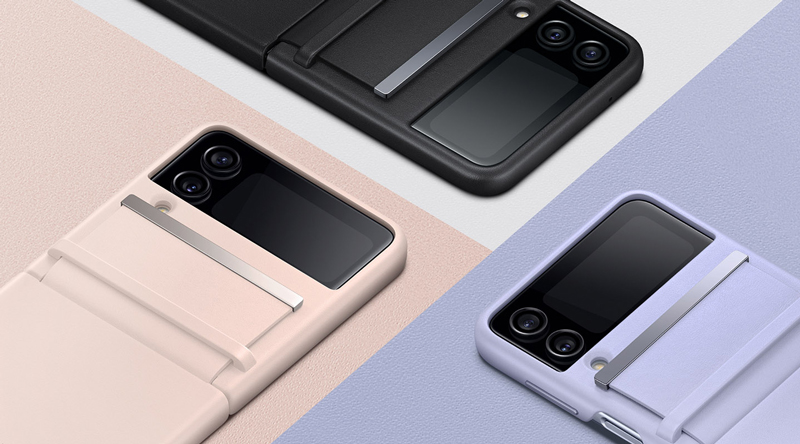 เคส Samsung Galaxy Z Flip4 Flap Leather Cover Black