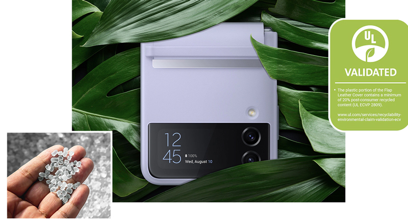 เคส Samsung Galaxy Z Flip4 Flap Leather Cover Black