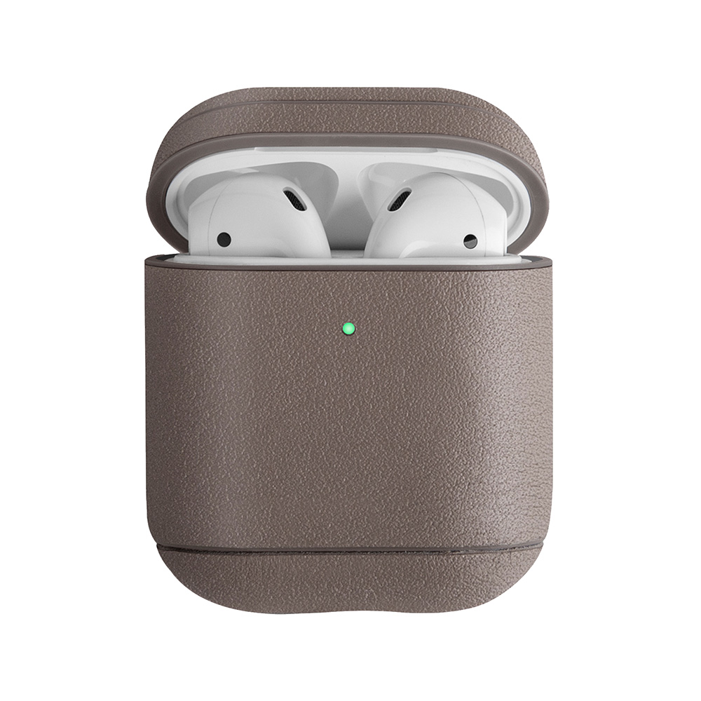 เคสแอร์พอด Uniq Terra Genuine Leather Airpods 1/2 Snap Case Beige
