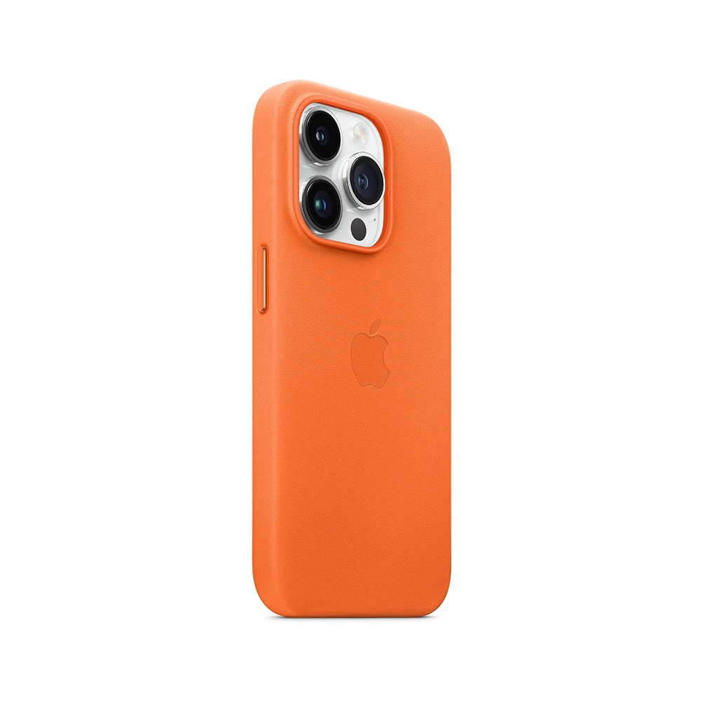 เคสหนัง Apple iPhone 14 Pro Leather Case with MagSafe - Orange