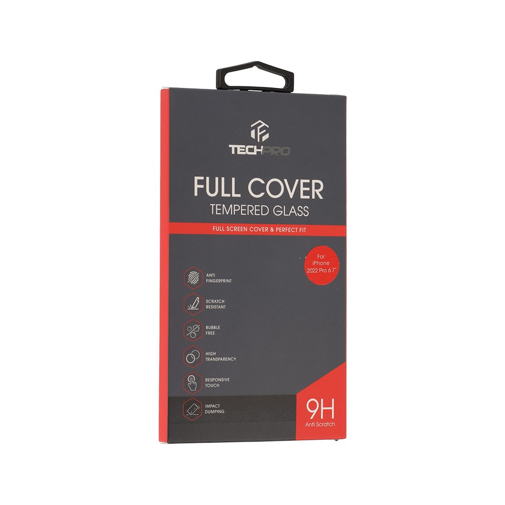 ฟิล์มกันรอย TECHPRO TG FF Apple iPhone 14 Pro Max Black