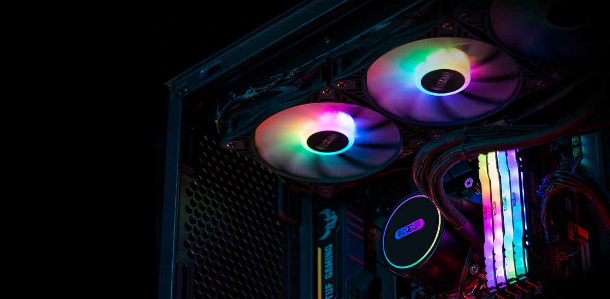 ชุดระบายความร้อนซีพียู PC Cooler CPU Liquid Cooler GI-CL240VC - Black