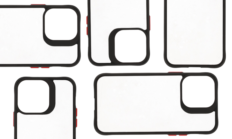 TECHPRO Case iPhone 14 Pro Max Black Matted Frame with Red Button เคส ...