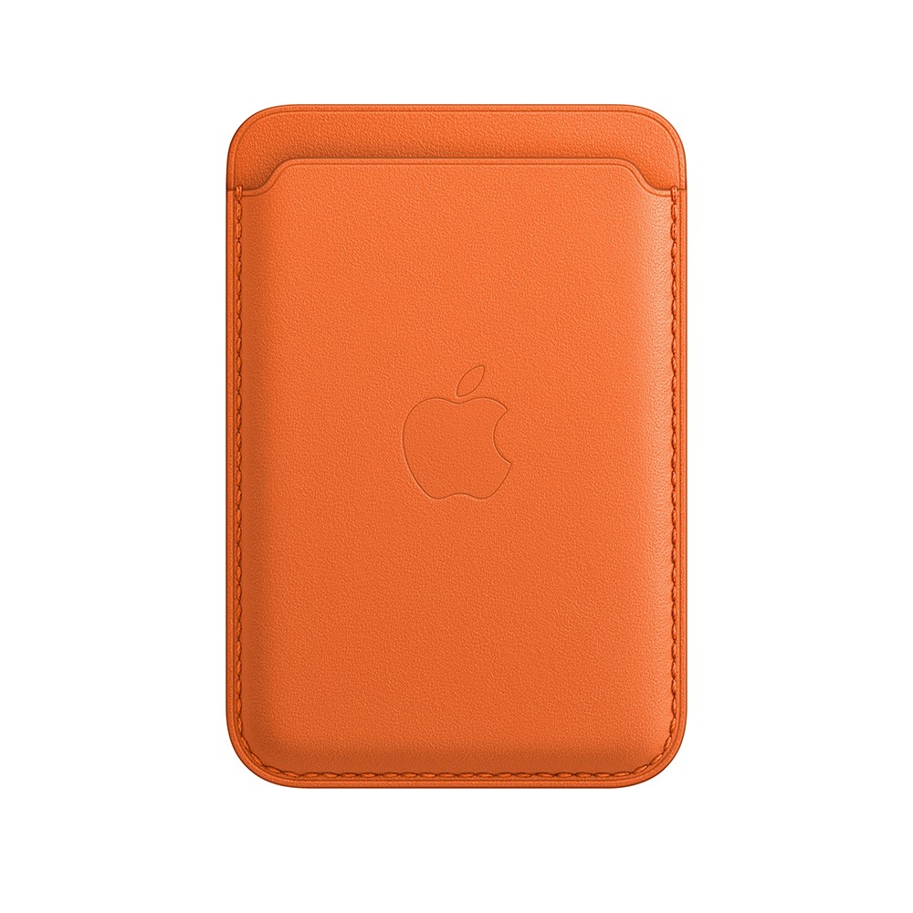 iPhone Leather Wallet with MagSafe - Orange