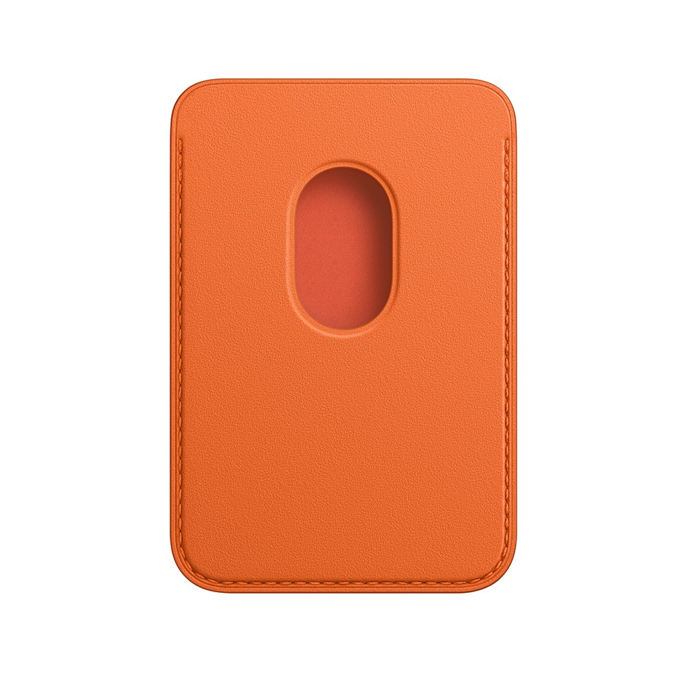 iPhone Leather Wallet with MagSafe - Orange