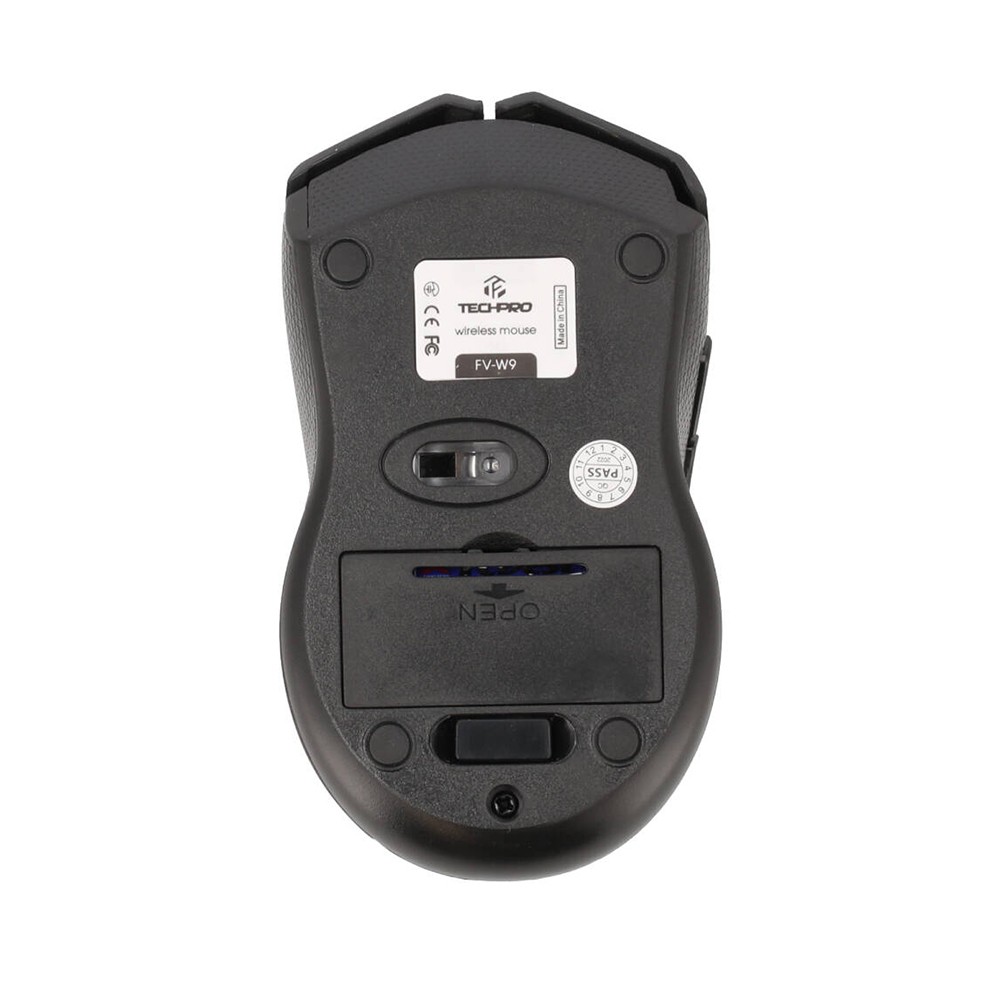 เมาส์ไร้สาย TECHPRO Mouse Wireless FV-W9 Black
