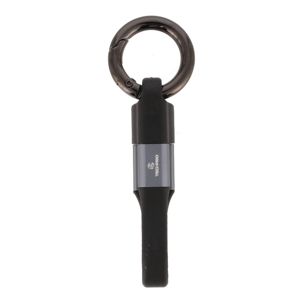 TECHPRO Mini Portable Keyring Charge & Sync Cable - USB-A to Type-C