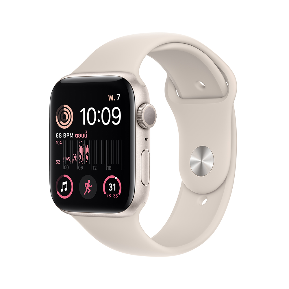 Apple Watch SE GPS 44mm Starlight Aluminium Case with Starlight Sport Band