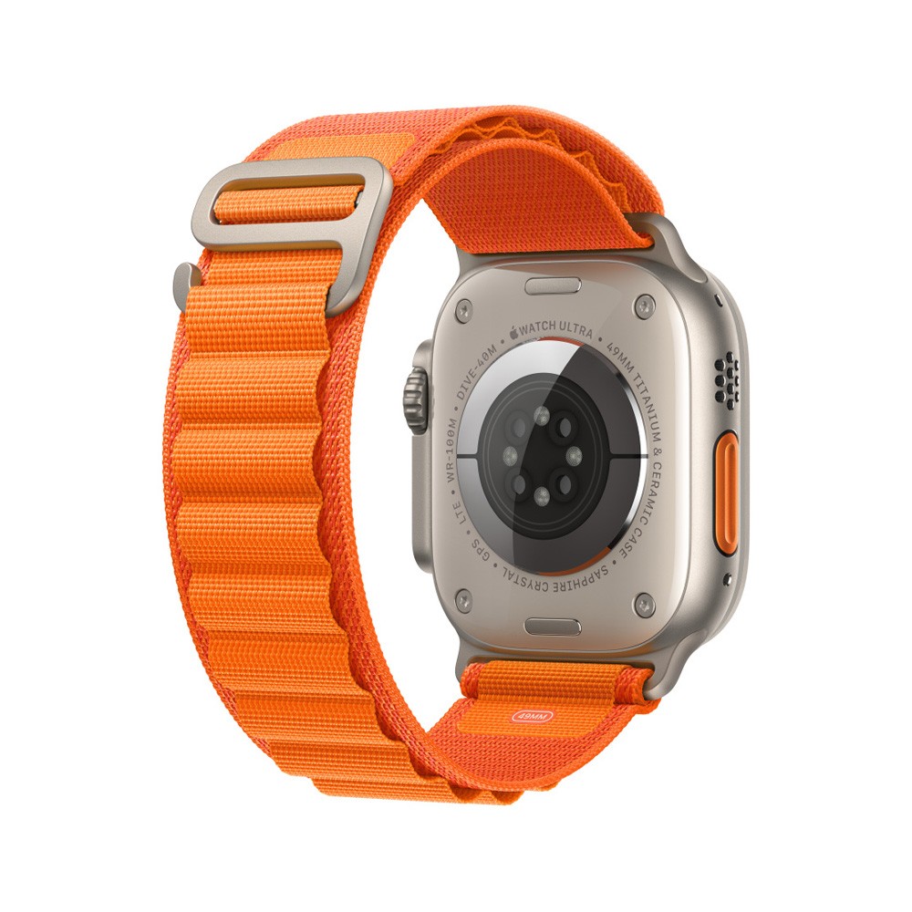 สายแอปเปิ้ลวอชของแท้ Apple Watch 49mm Orange Alpine Loop - Medium