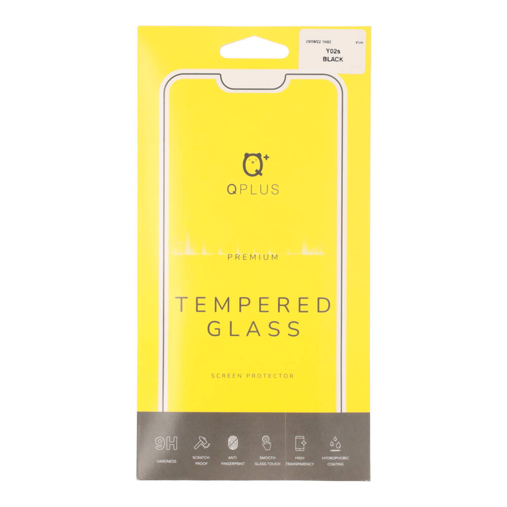 QPLUS ฟิล์ม TG FF vivo Y16/Y22/Y22s/Y35 Black