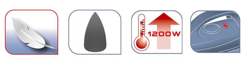 เตารีดแห้ง TEFAL 1200W รุ่น FS2622T0 Burgundy