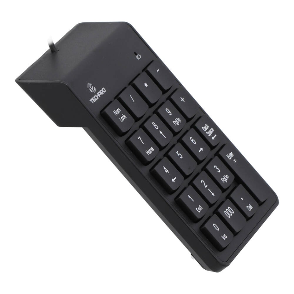 คีย์บอร์ดตัวเลข TECHPRO Wired Numeric Keypad TK02 สีดำ