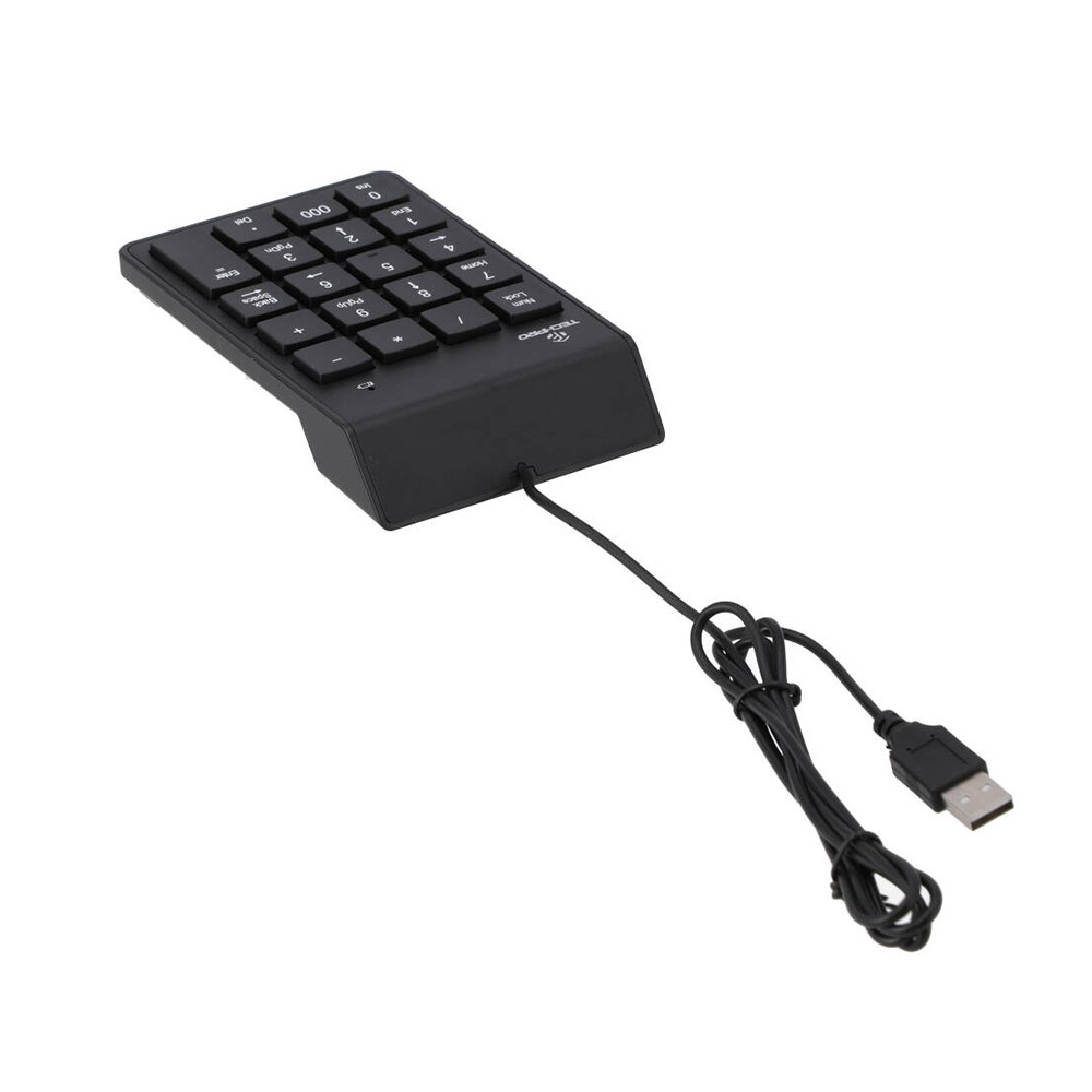 คีย์บอร์ดตัวเลข TECHPRO Wired Numeric Keypad TK02 สีดำ
