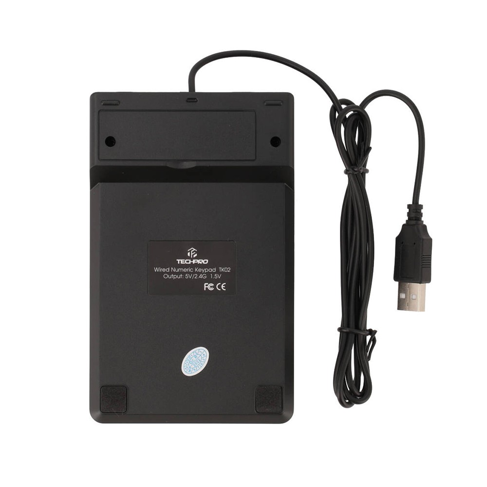 คีย์บอร์ดตัวเลข TECHPRO Wired Numeric Keypad TK02 สีดำ