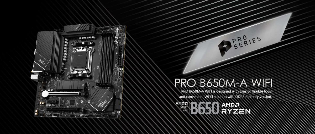 เมนบอร์ด MSI Mainboard PRO B650M-A WIFI DDR5 AM5