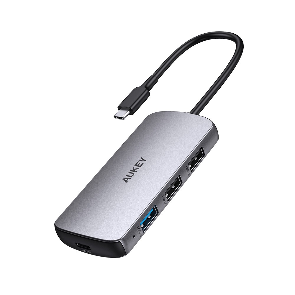 AUKEY Port Hub 8-in-1 USB-C to USB-A, USB-C, HDMI and SD & MicroSD (CB ...