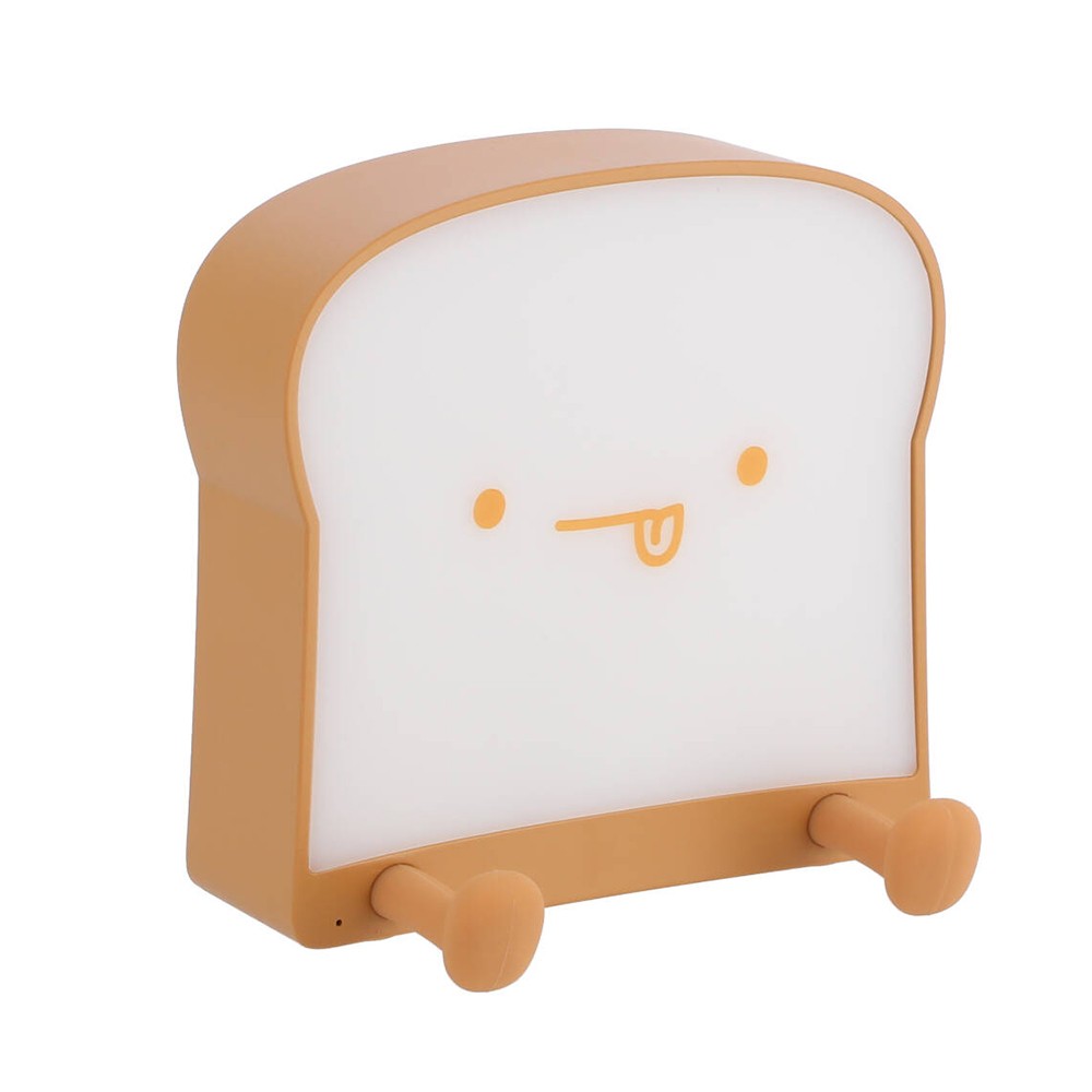 โคมไฟตั้งโต๊ะ QPLUS Toast Bread LED Night Lamp - Cute face