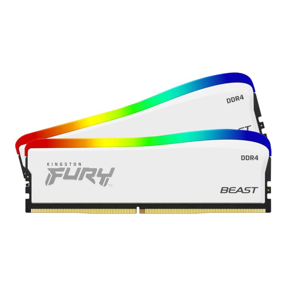 แรมพีซี Kingston Ram 16GB Kit FURY Beast RGB Special Edition (White)