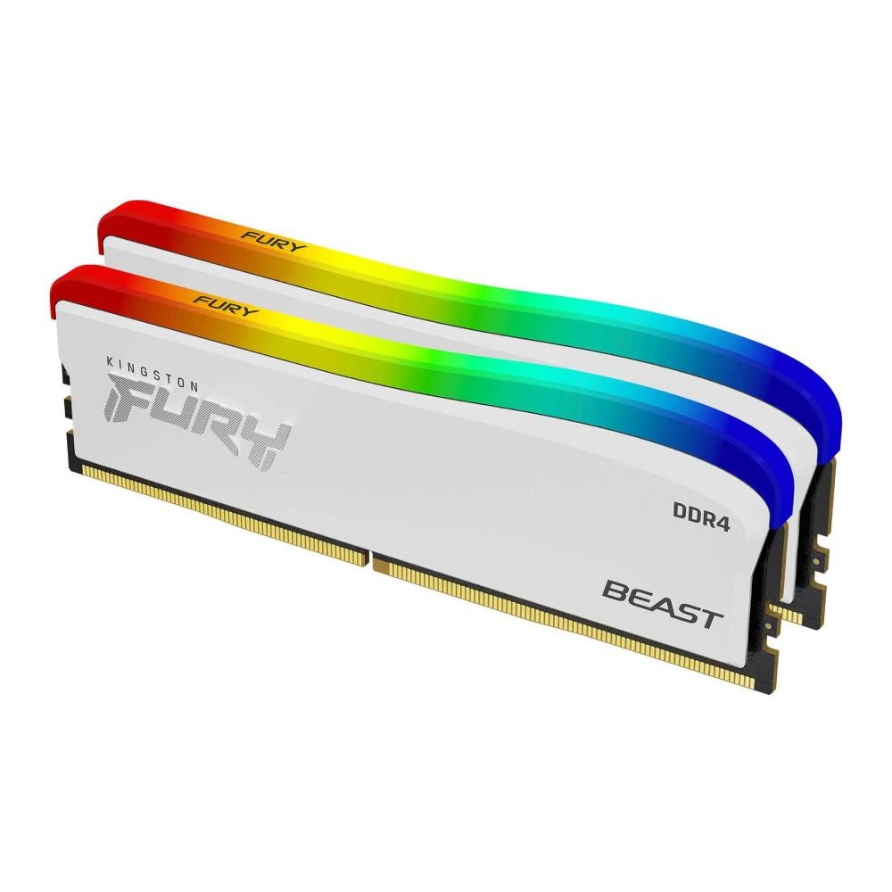 แรมพีซี Kingston Ram 16GB Kit FURY Beast RGB Special Edition (White)