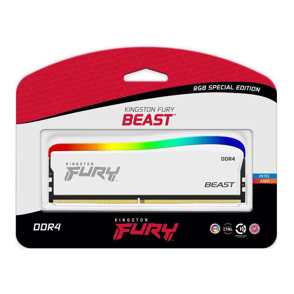 แรมพีซี Kingston Ram 16GB FURY Beast RGB Special Edition (White)