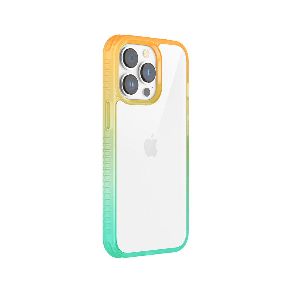 เคสใสไอโฟน Wroof Esteem Color-Orange/Green สำหรับ iPhone 14 Pro Max (6.7)