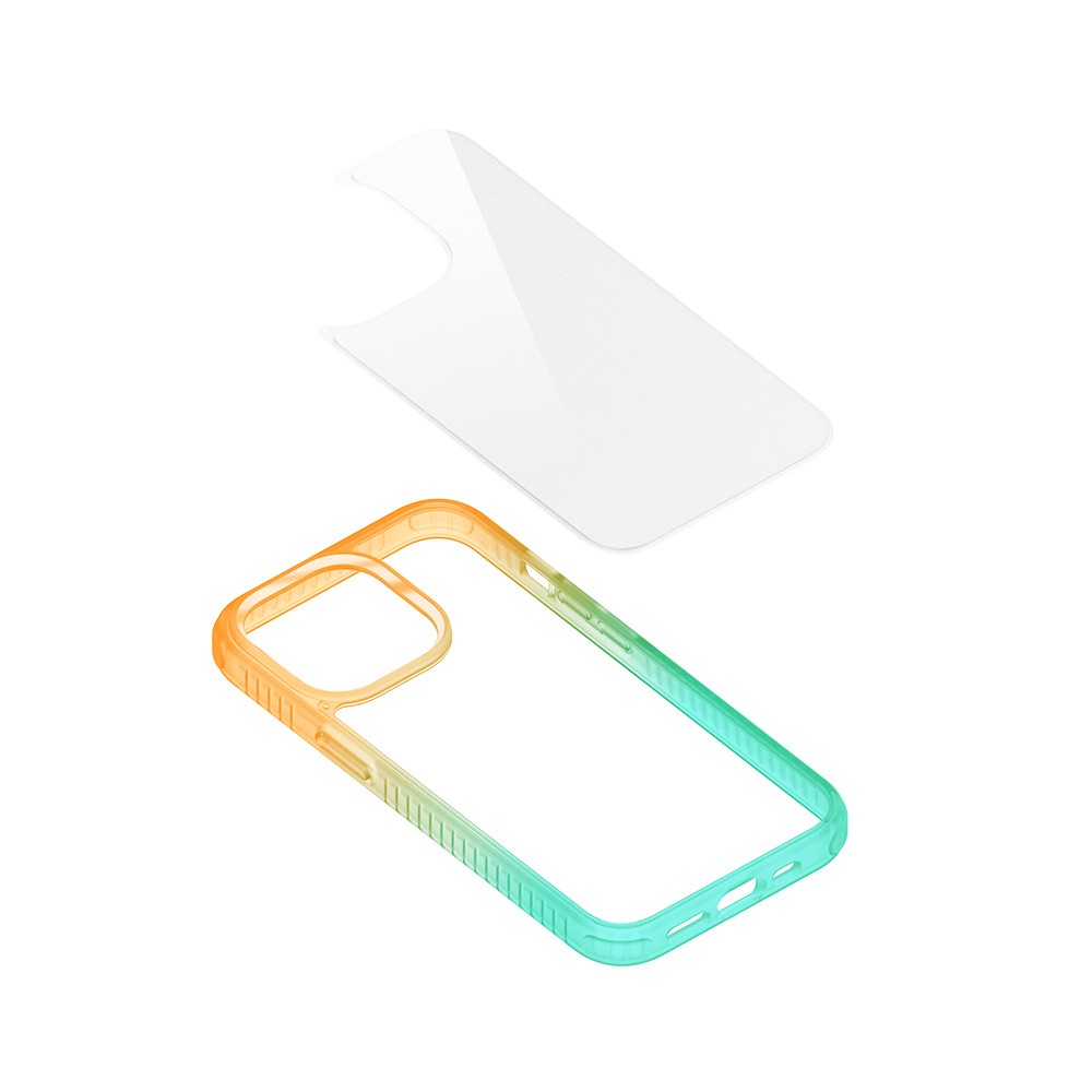 เคสใสไอโฟน Wroof Esteem Color-Orange/Green สำหรับ iPhone 14 Pro Max (6.7)