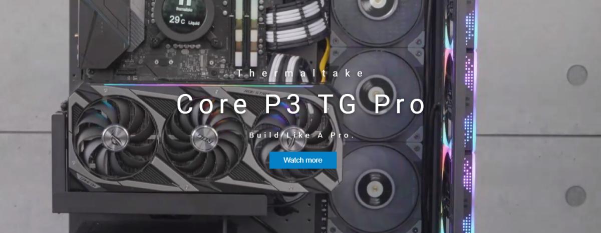 เคสคอมพิวเตอร์ [Computer Case] Thermaltake Core P3 TG PRO Black