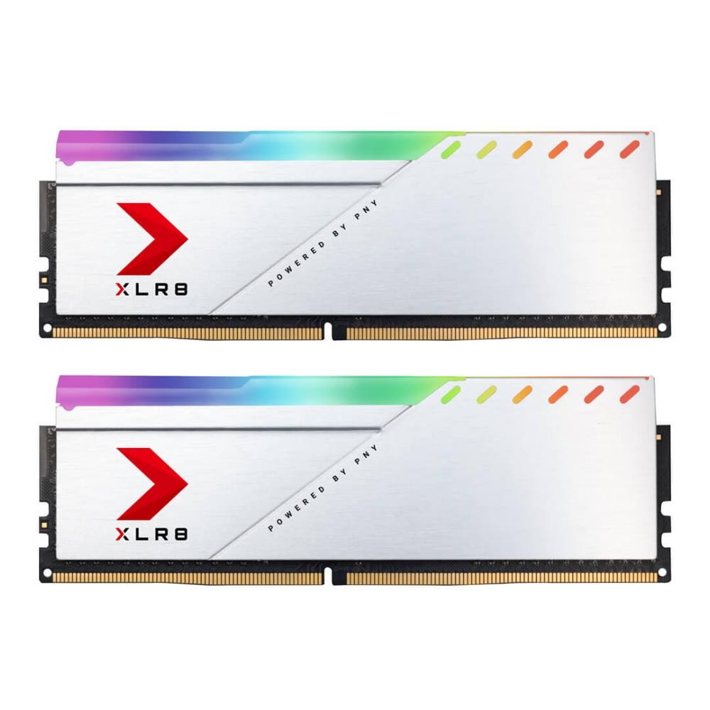 แรมพีซี PNY Ram PC DDR4 16GB/3200MHz.CL16 (8GBX2) XLR8 RGB Silver