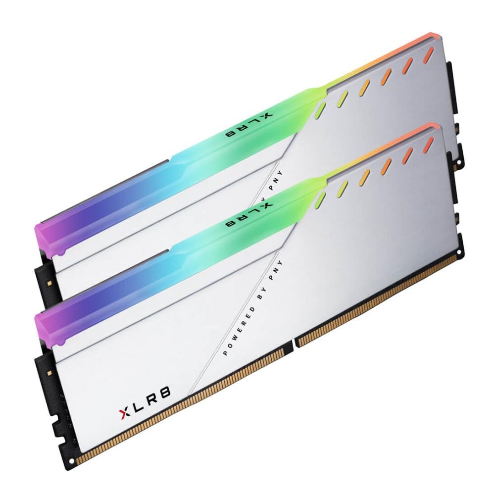 แรมพีซี PNY Ram PC DDR4 16GB/3200MHz.CL16 (8GBX2) XLR8 RGB Silver