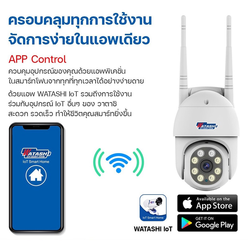 กล้องวงจรปิด WATASHI WIOT1017 IP Camera 3MP