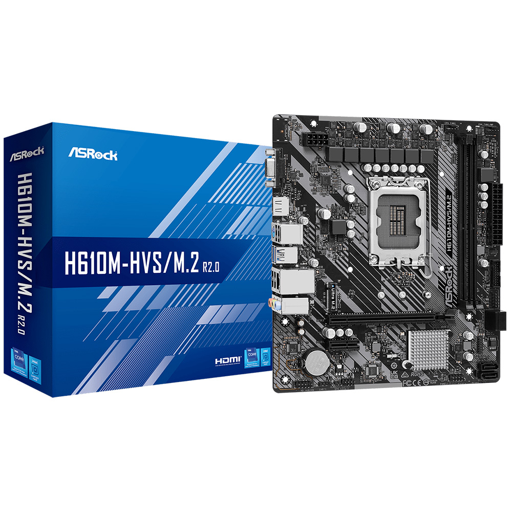 เมนบอร์ด ASRock H610M-HVS/M.2 R2.0 Intel LGA1700