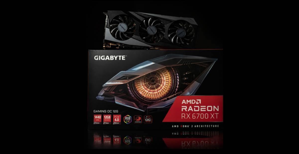การ์ดจอ Gigabyte VGA RX 6700 XT GAMING OC 12GB GDDR6 192-bit