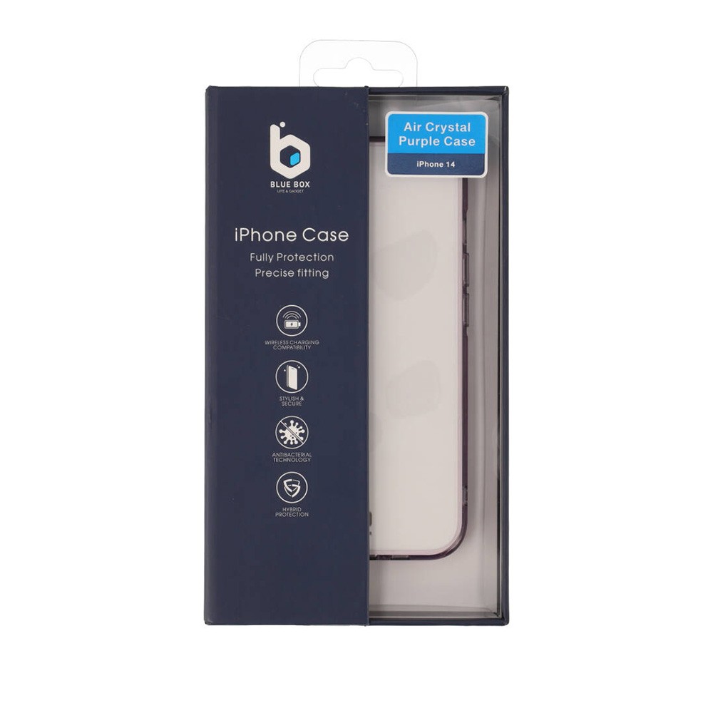 Blue Box เคสใส iPhone 14 Crystal Purple