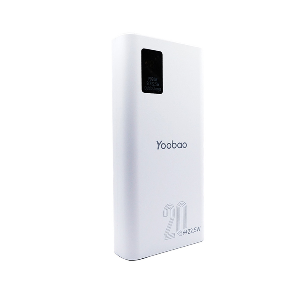 พาวเวอร์แบงค์ Yoobao 20000 mAh / PD20W Q22.5W / PD26 - White