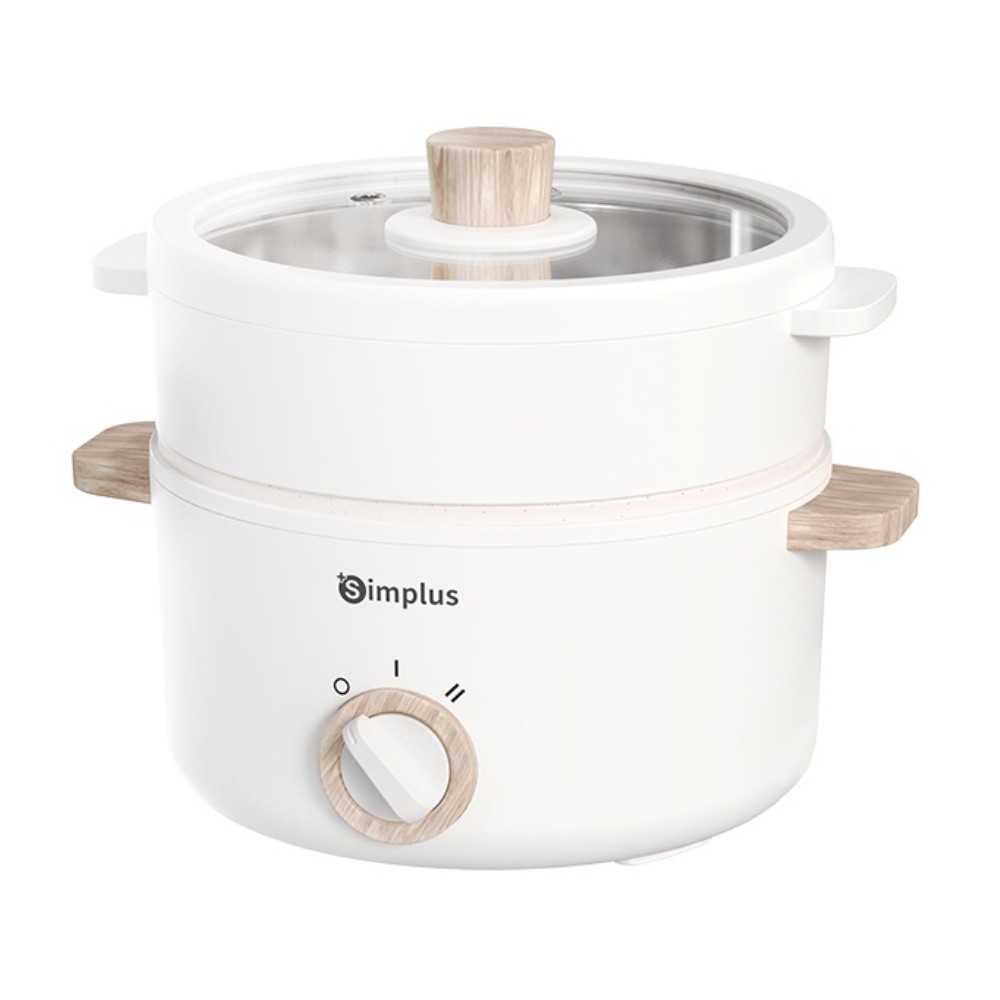 หม้อไฟฟ้าอเนกประสงค์ Simplus Electric Multi Pot Cream เคลือบเซรามิค ...