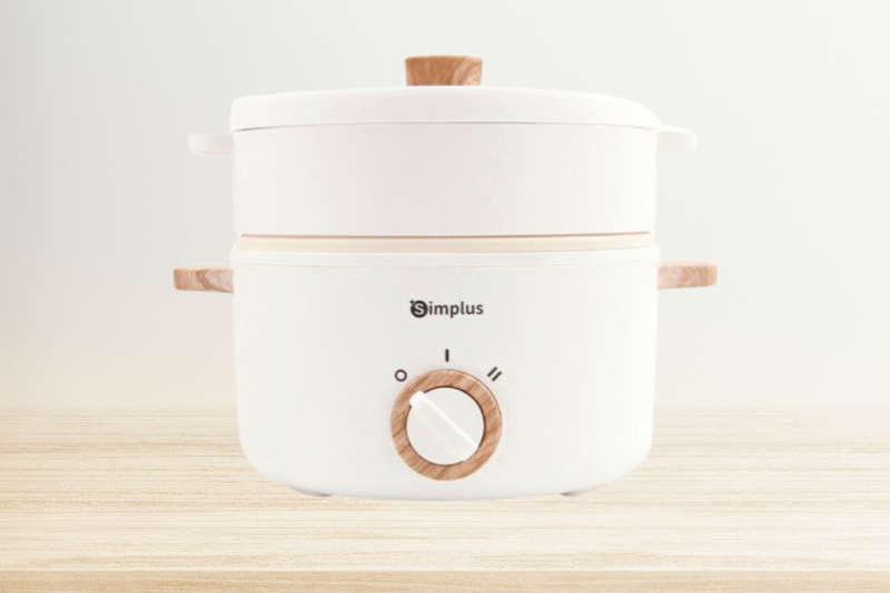 หม้อไฟฟ้าอเนกประสงค์ Simplus Electric Multi Pot Cream เคลือบเซรามิค ...