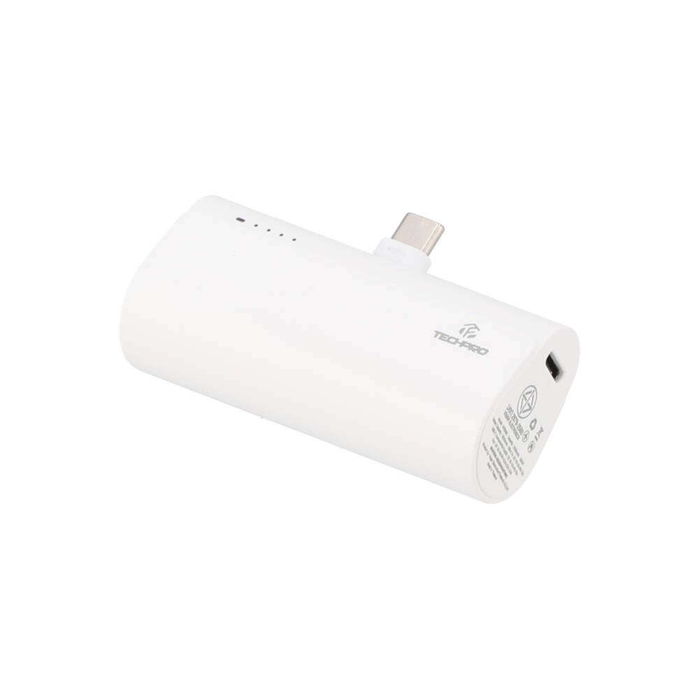 พาวเวอร์แบงค์ TECHPRO ความจุ 5000 mAh Type-C 20W Output P5-C White