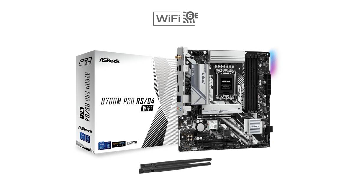เมนบอร์ด Asrock Mainboard B760m Pro Rs D4 Wifi Ddr4 Lga 1700