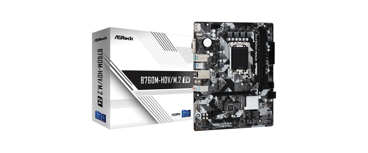 เมนบอร์ด ASRock Mainboard B760M-HDV/M.2 DDR4 LGA-1700
