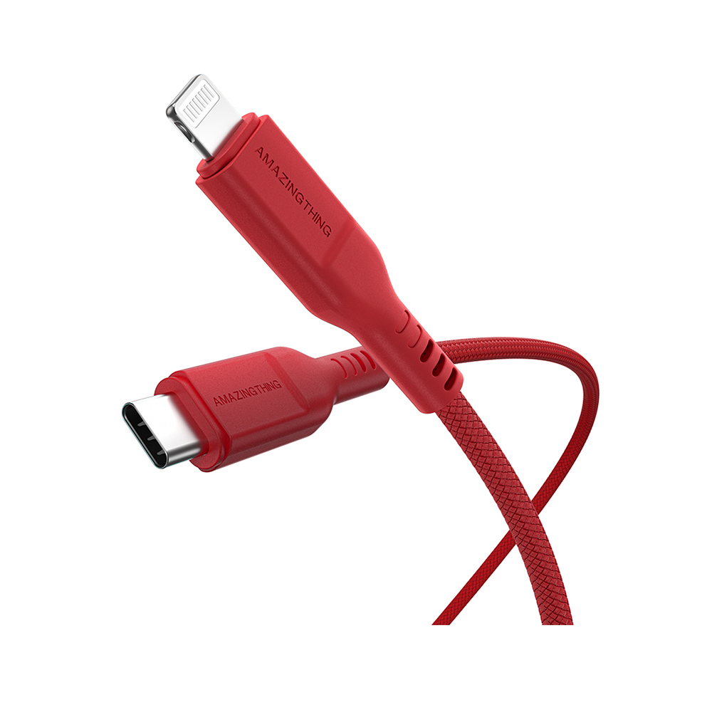 สายชาร์จ AMAZINGthing USB-C to Lightning Cable Thunder Pro 1.1M Red