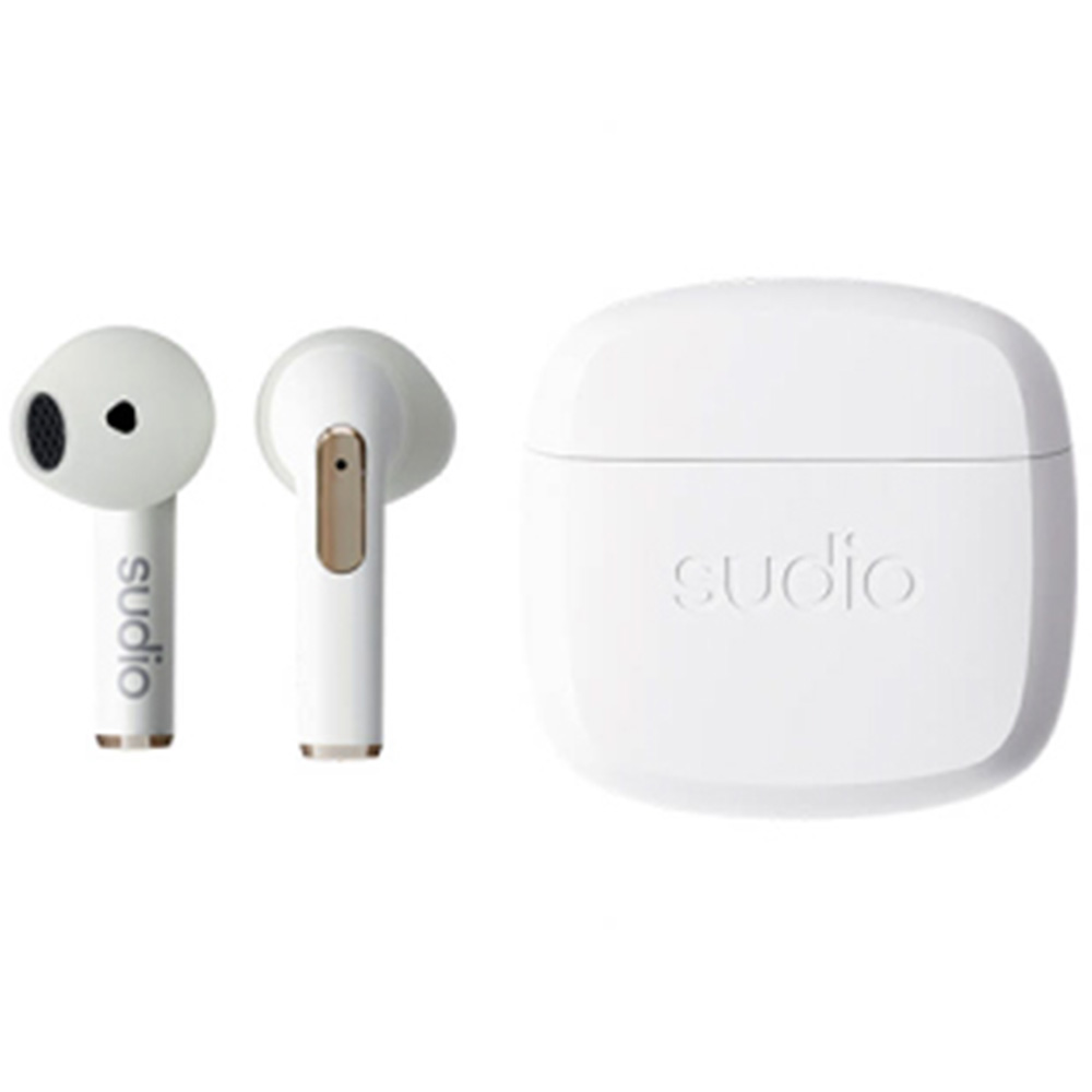 หูฟังไร้สายพร้อมเคสชาร์จ Sudio N2 White